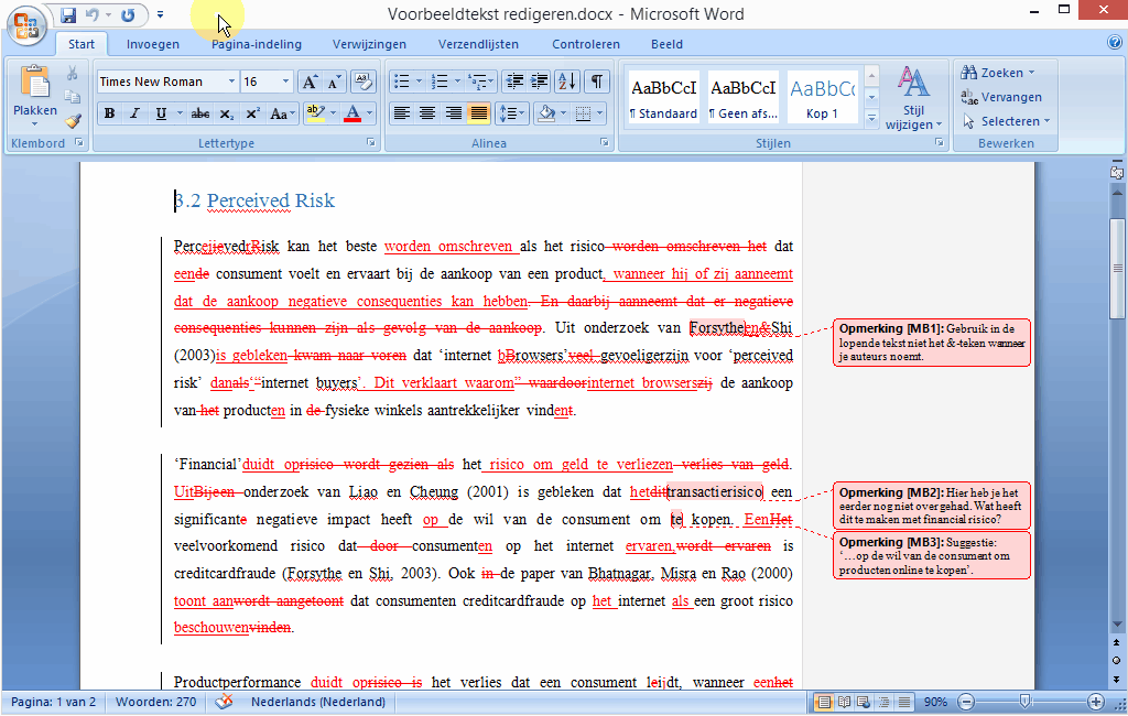 Wijzigingen bijhouden en opmerkingen in Word