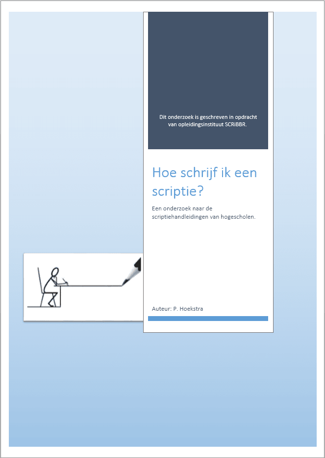 Informatiepagina van de scriptie