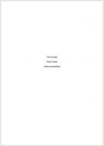 Stappenplan opmaak APA-titelblad in Word
