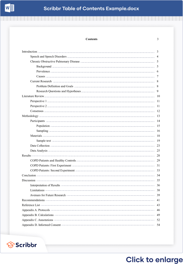 Mla Format Table Of Contents Example | Elcho Table Mla Format Table Of Contents Example | Elcho Table